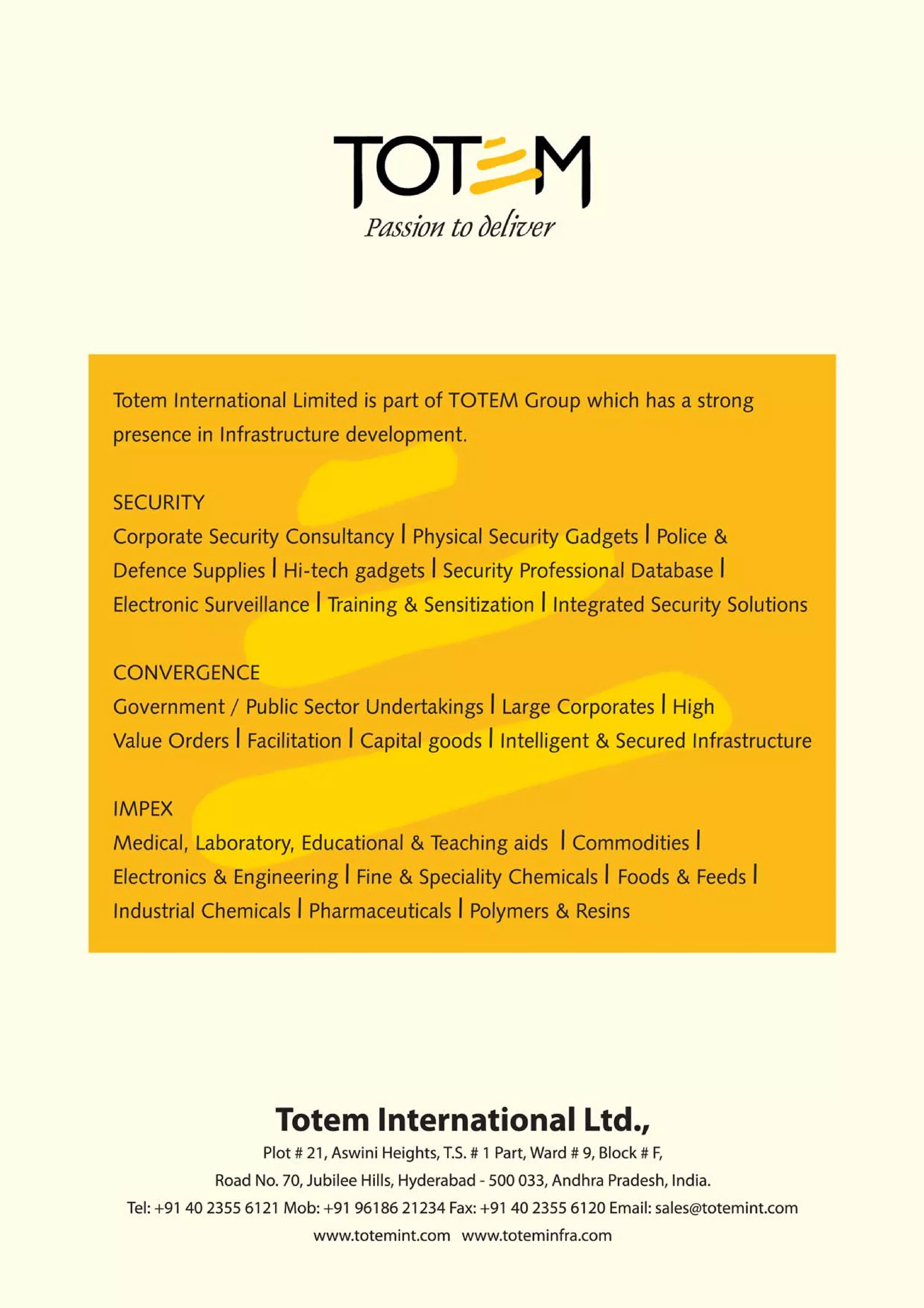 totem Catalogue Sept 2012 safety security | PDF