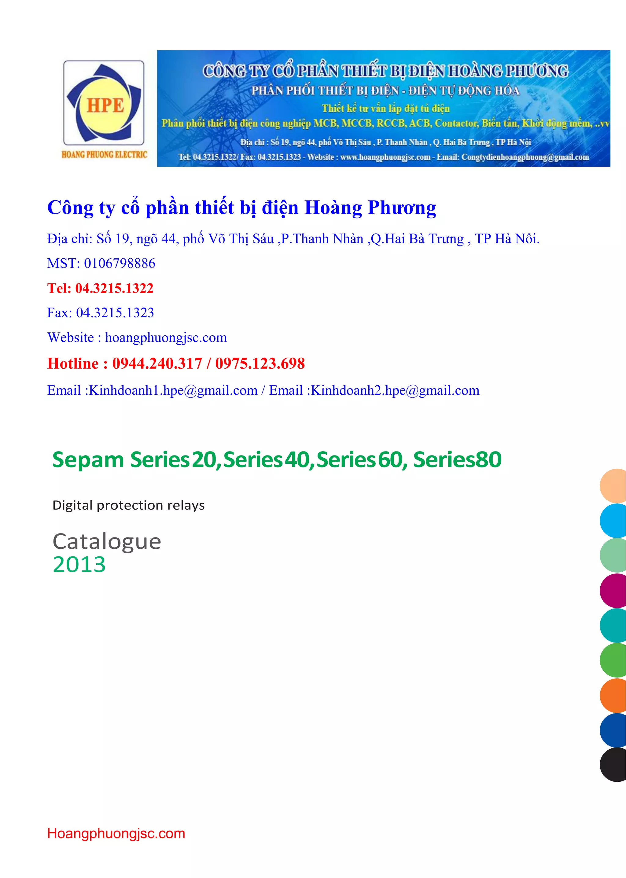 Catalogues sepam 20 40 60 80 | PDF