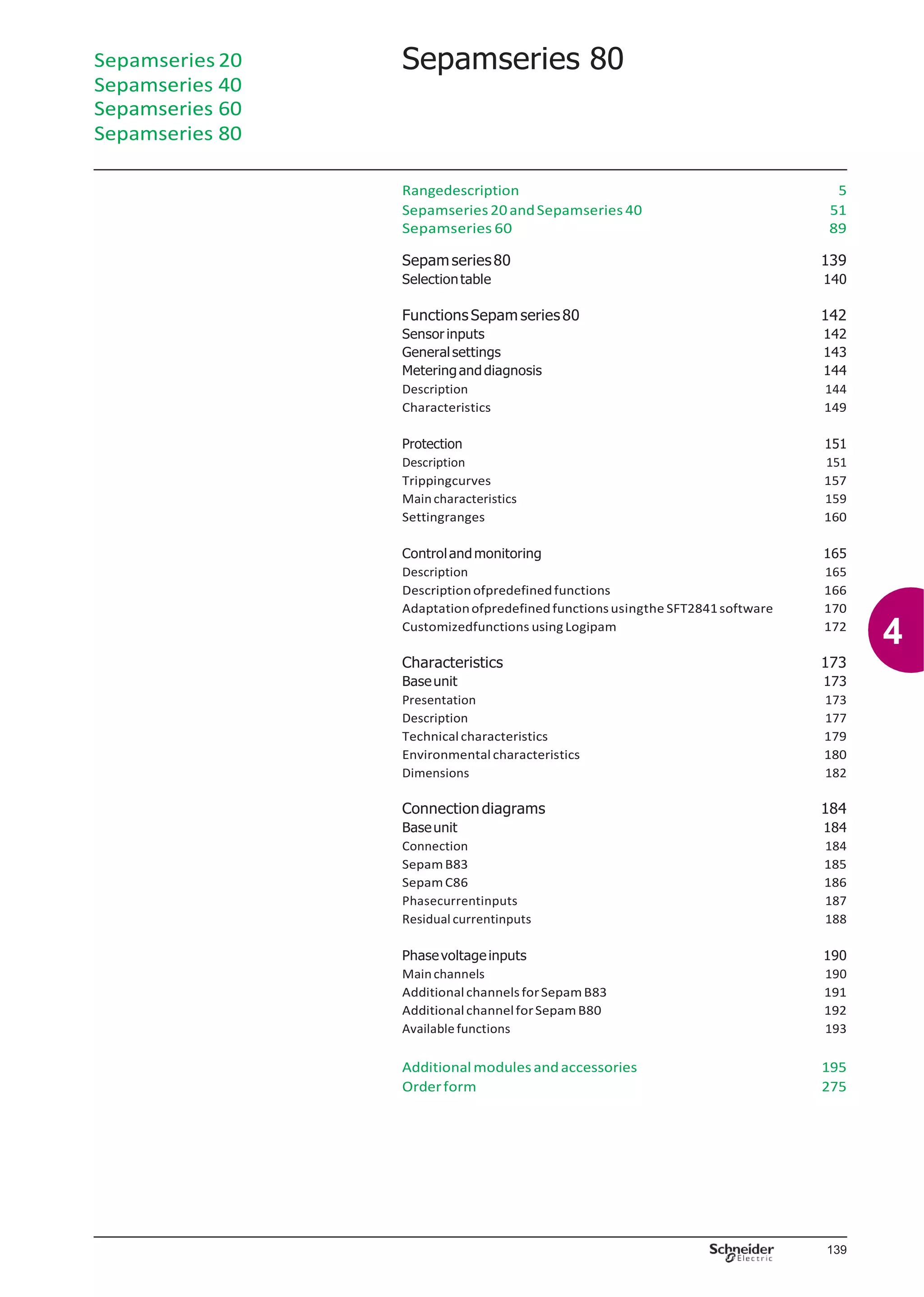 Catalogues sepam 20 40 60 80 | PDF