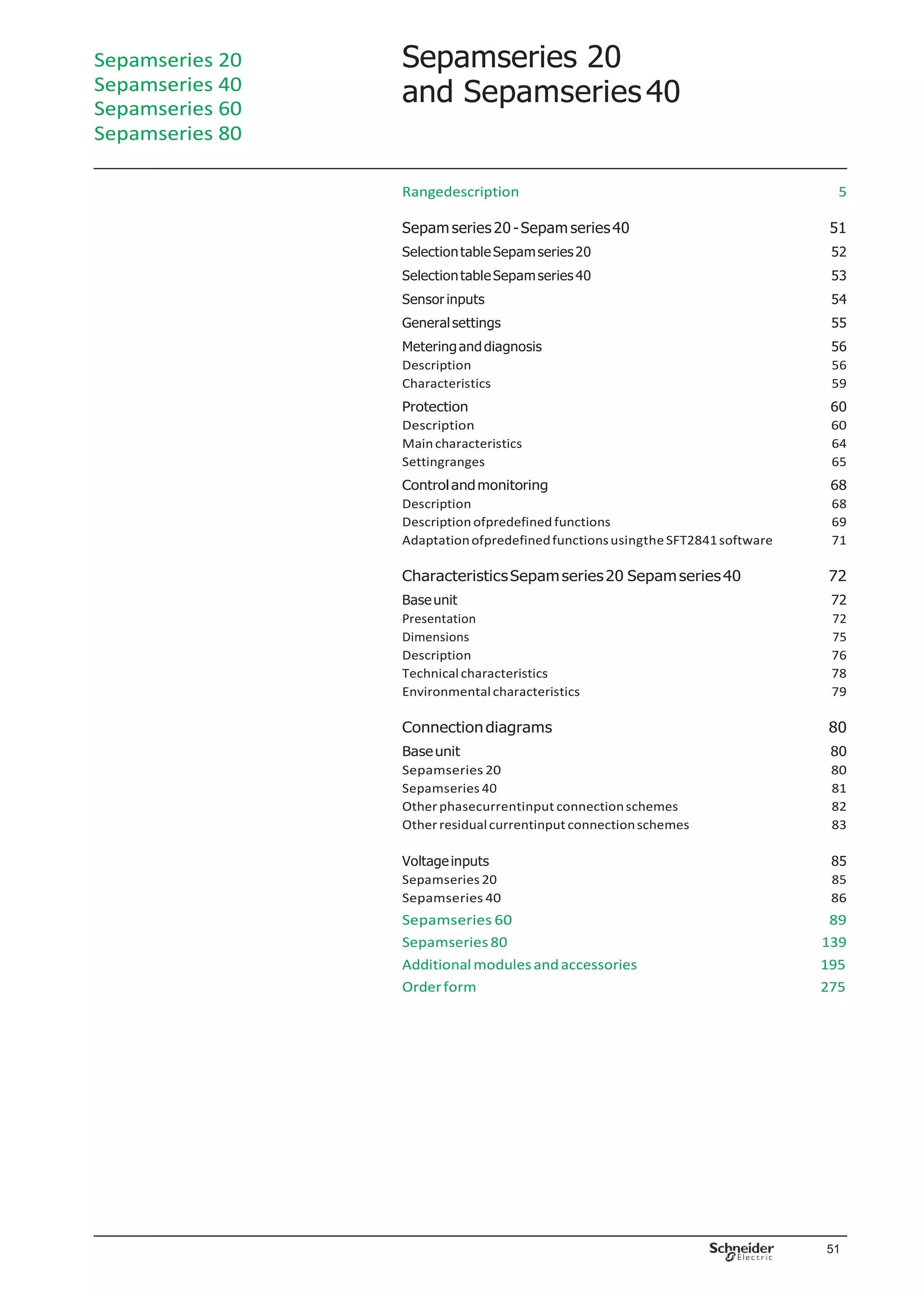 Catalogues sepam 20 40 60 80 | PDF