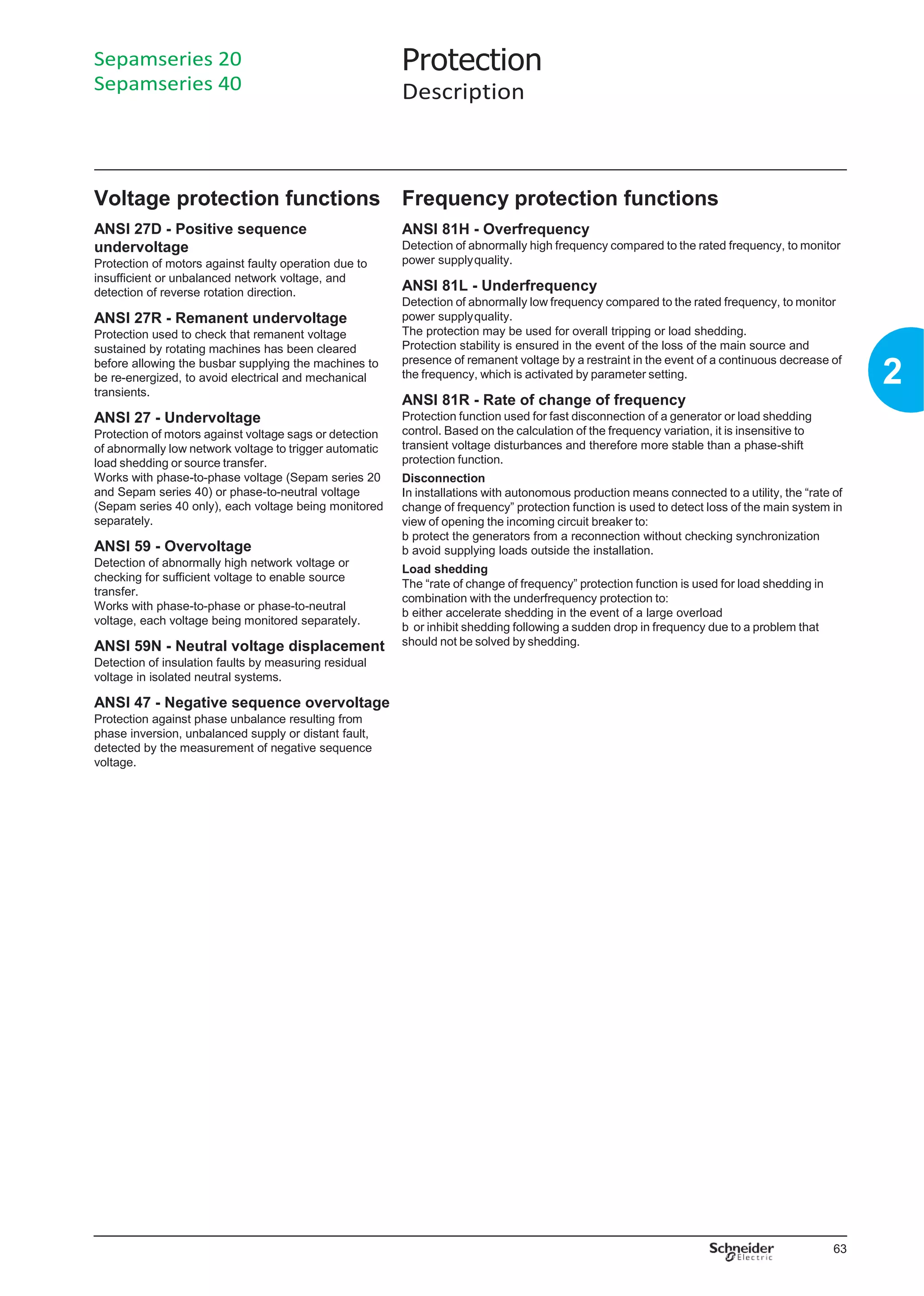 Catalogues sepam 20 40 60 80 | PDF