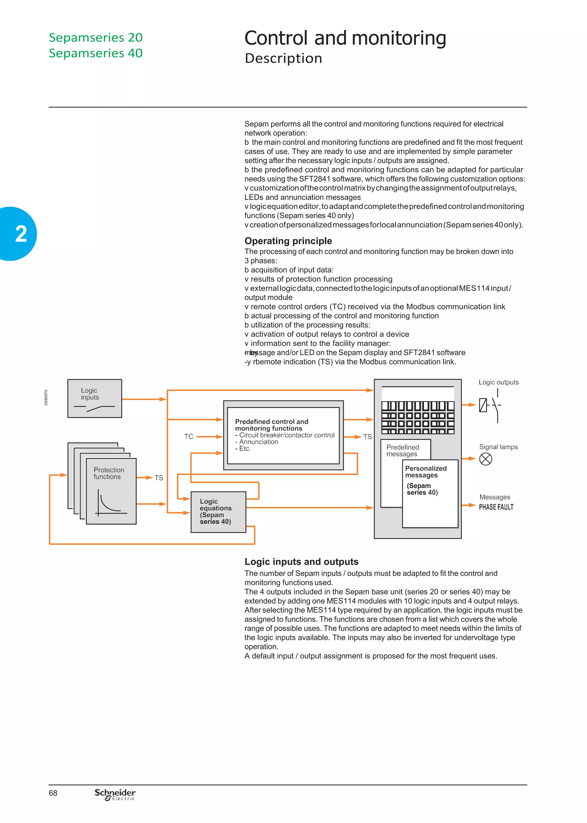 Catalogues sepam 20 40 60 80 | PDF