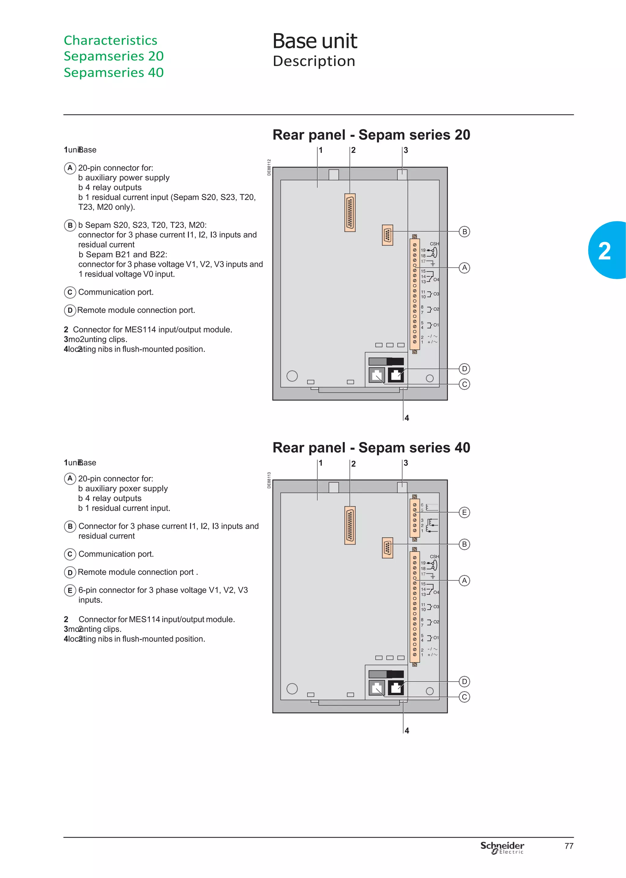 Catalogues sepam 20 40 60 80 | PDF