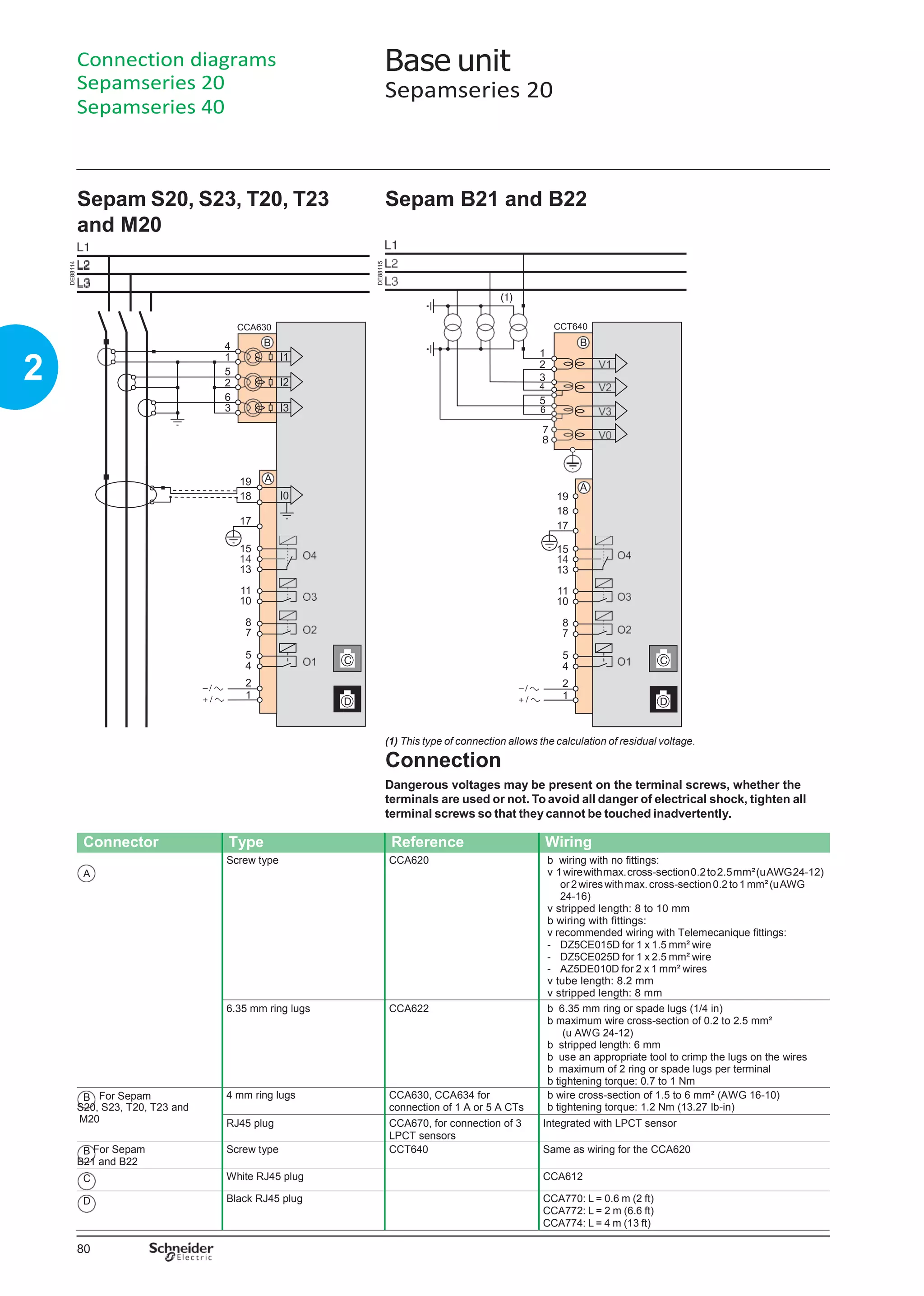 Catalogues sepam 20 40 60 80 | PDF