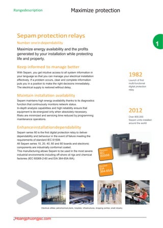 Catalogues sepam 20 40 60 80 | PDF