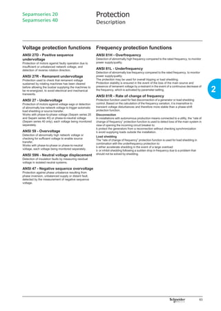 Catalogues sepam 20 40 60 80 | PDF