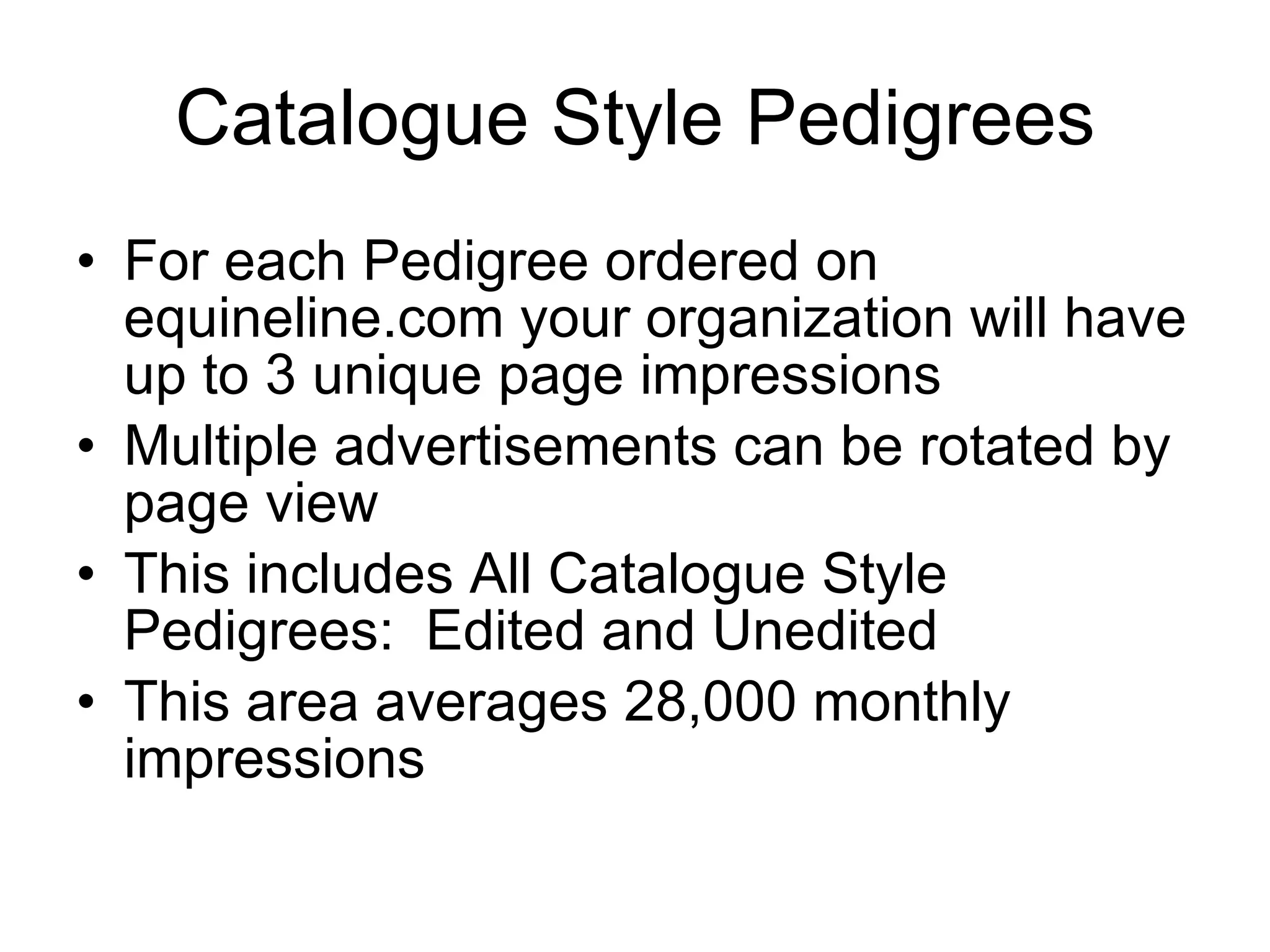 Catalogue style pedigrees | PPT