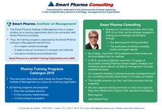 Pharma Training Programs | PDF