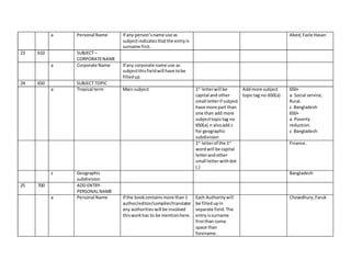 Cataloguing guide for new entry | DOCX | Desktop Publishing | Computer ...