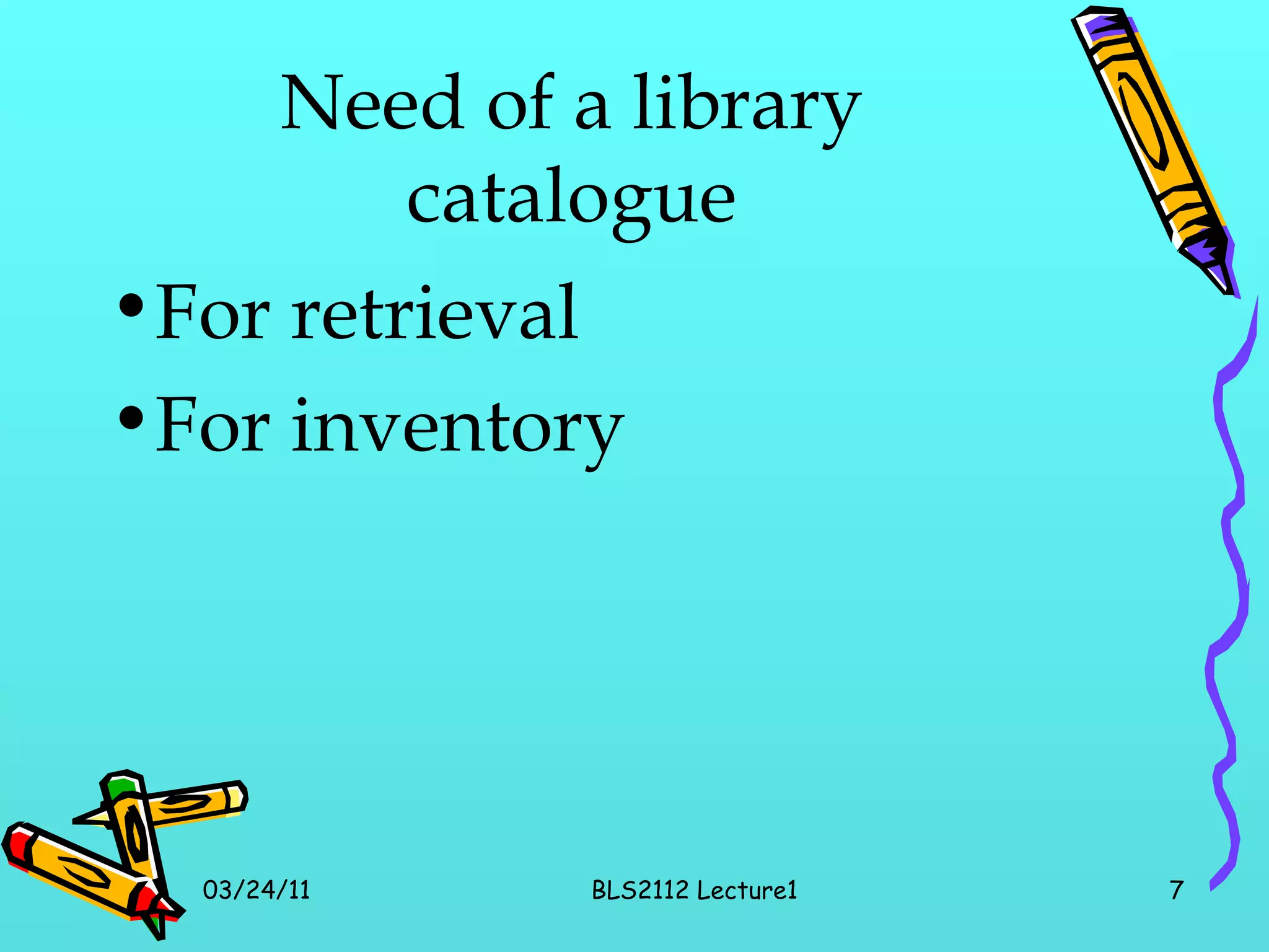 Cataloguing | PPT