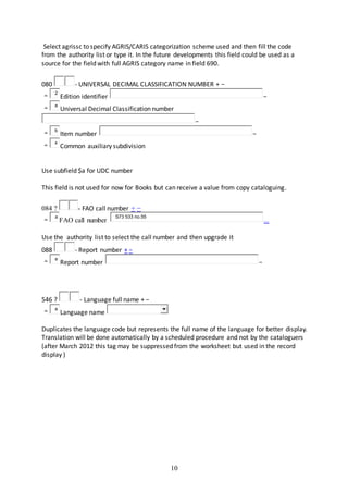 Cataloguing of Books in Koha ILMS FAO user’s guide | DOCX