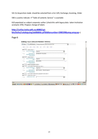 Cataloguing of Books in Koha ILMS FAO user’s guide | DOCX