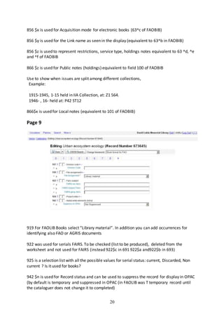 Cataloguing of Books in Koha ILMS FAO user’s guide | DOCX