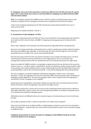Cataloguing of Books in Koha ILMS FAO user’s guide | DOCX