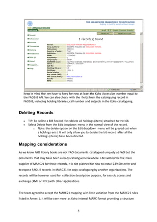 Cataloguing of Books in Koha ILMS FAO user’s guide | DOCX