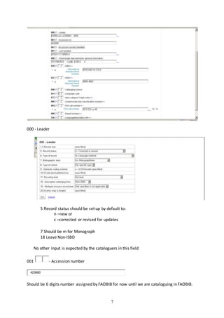 Cataloguing of Books in Koha ILMS FAO user’s guide | DOCX