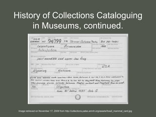 Cataloguing Museum Collections Week 1 | PPTX