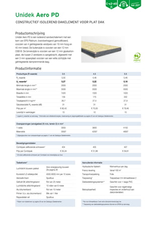 Kingspan Unidek - Catalogus Unidek dakelementen 2018 | PDF