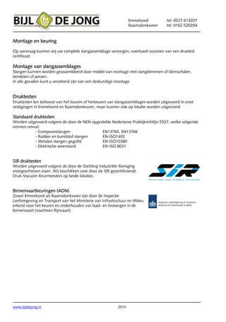 Bijl & de Jong - Productcatalogus 2014 - slangen, koppelingen ...