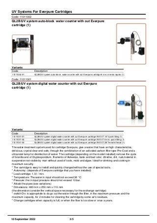 UV Systems For Everpure Cartridges catalog | PDF