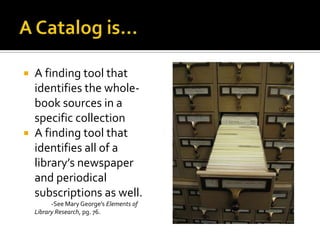 Catalog vs Index | PPTX