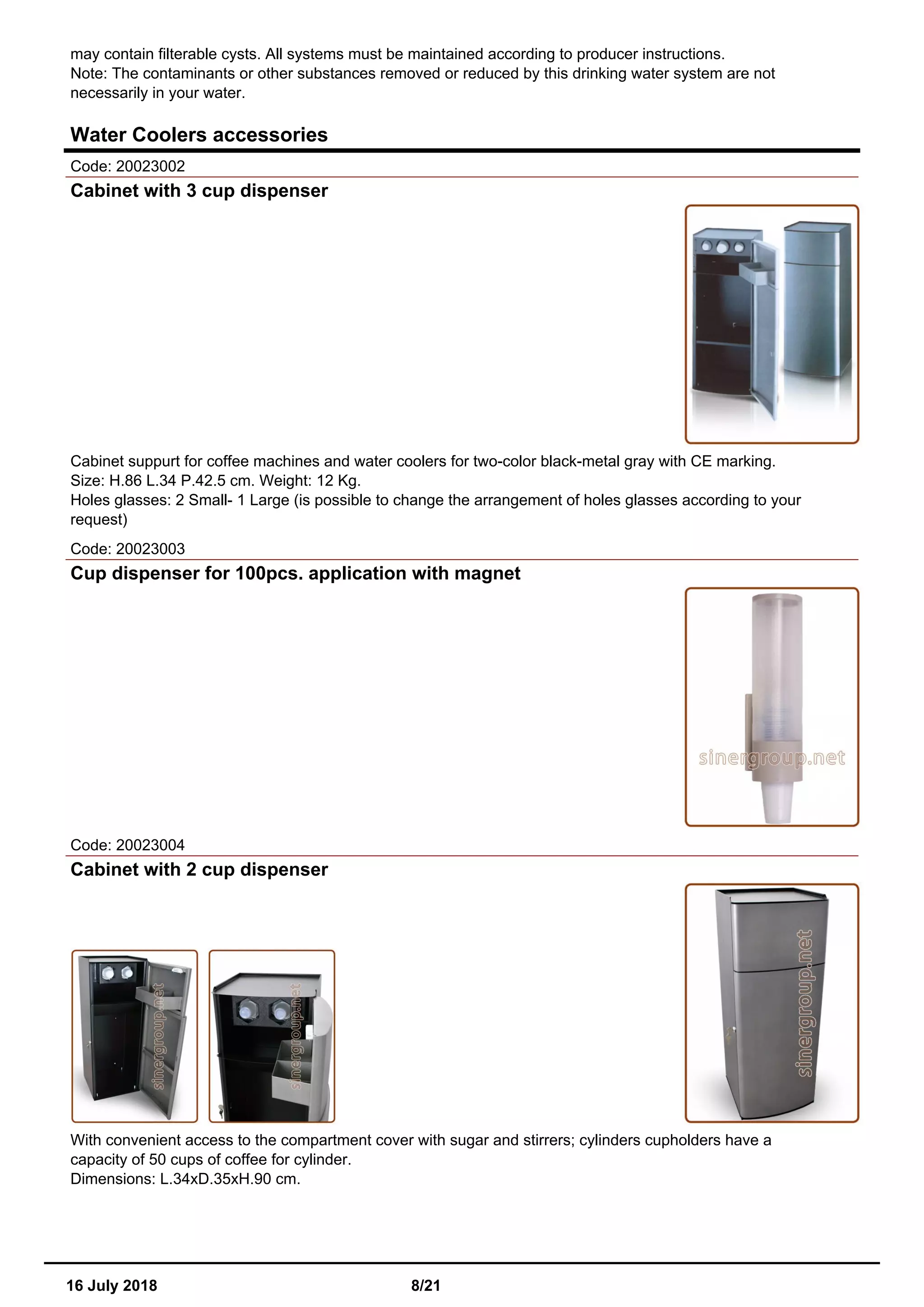 Water coolers catalogue | PDF