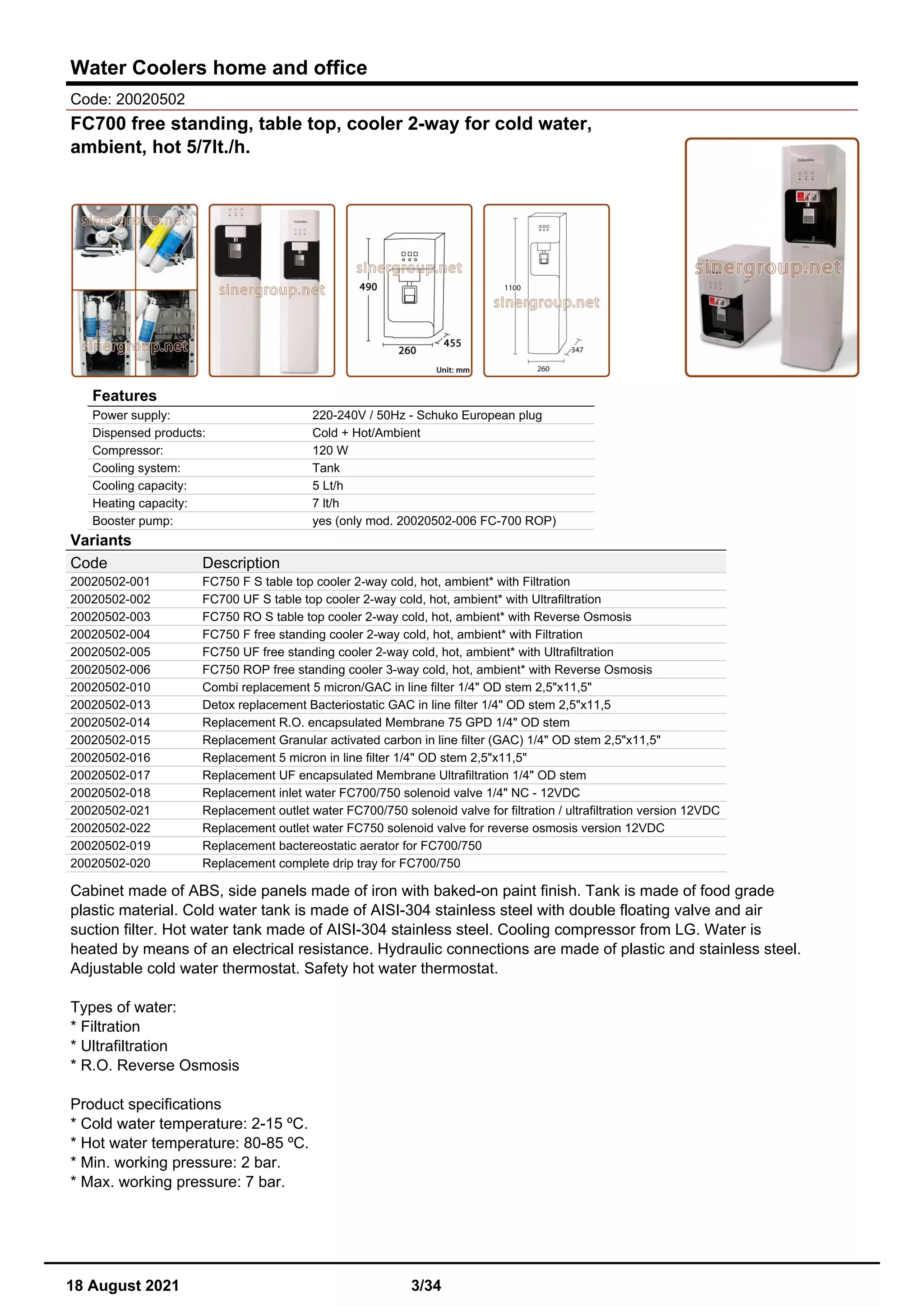 Water Coolers catalog | PDF