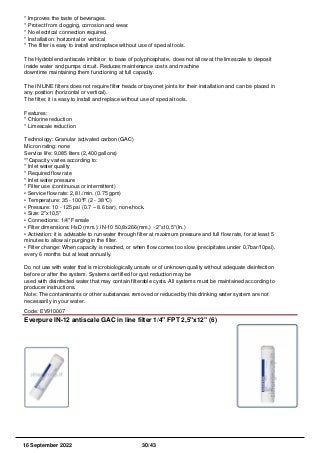 Water filters Everpure catalog | PDF