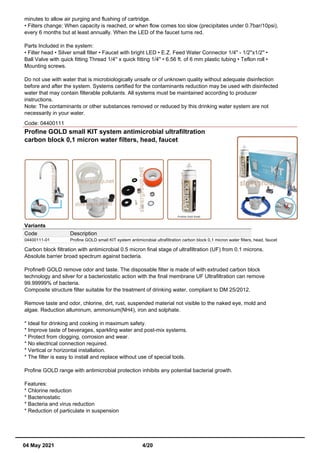 Water filters Profine catalog | PDF