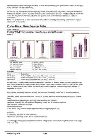 Water filters Profine catalogue | PDF