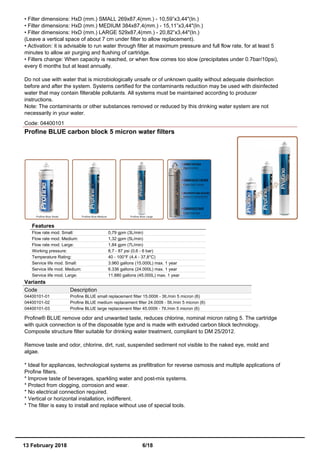 Water filters Profine catalogue | PDF