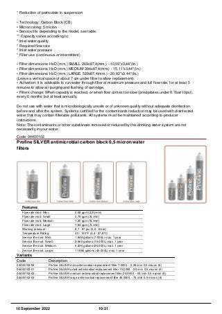 Water filters Profine catalog | PDF