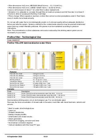Water filters Profine catalog | PDF