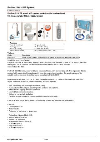 Water filters Profine catalog | PDF