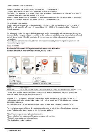 Water filters Profine catalog | PDF