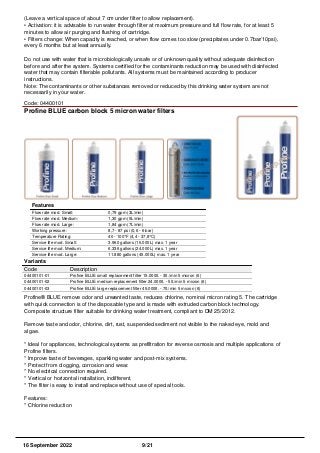 Water filters Profine catalog | PDF