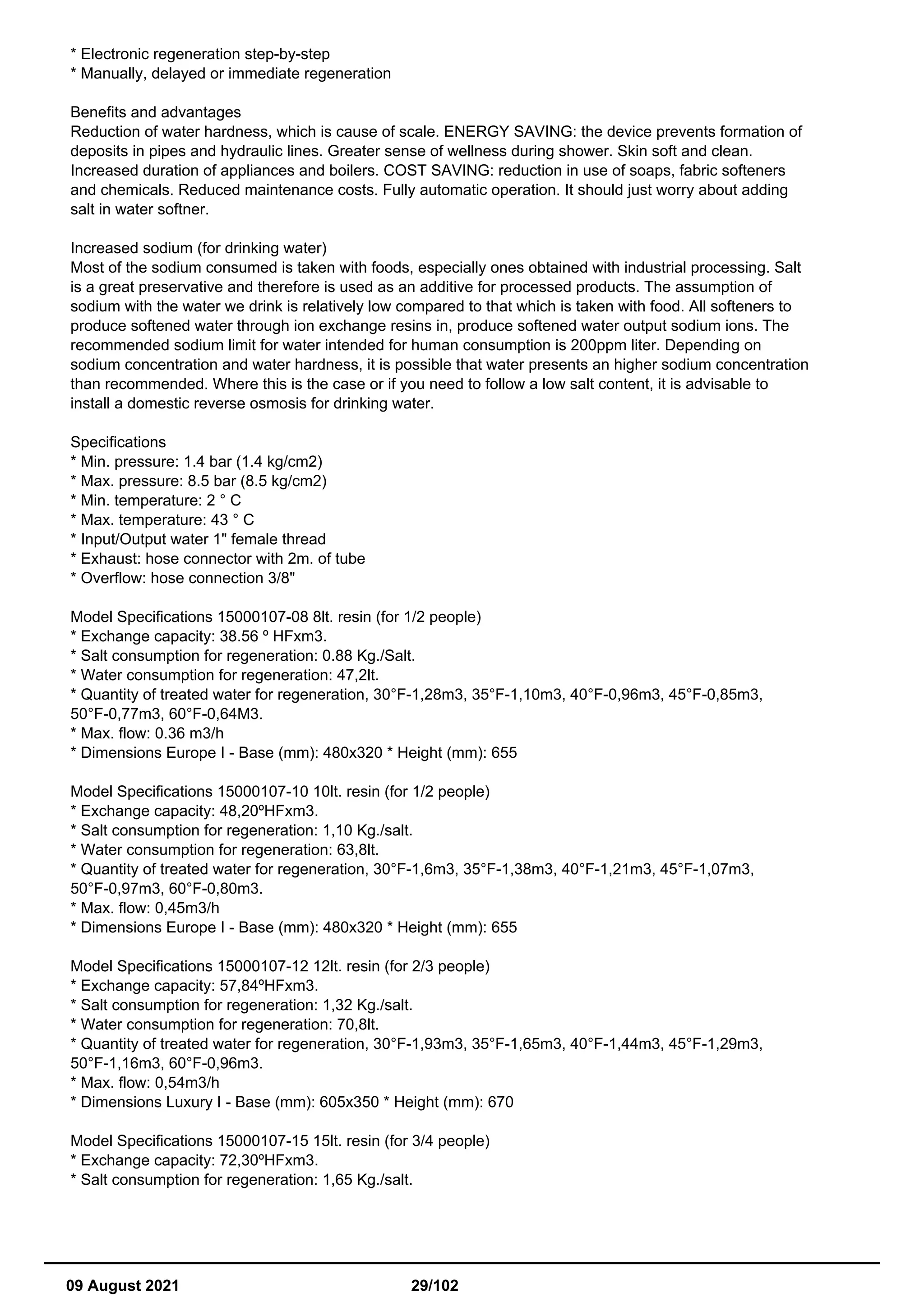 Water softeners catalog | PDF