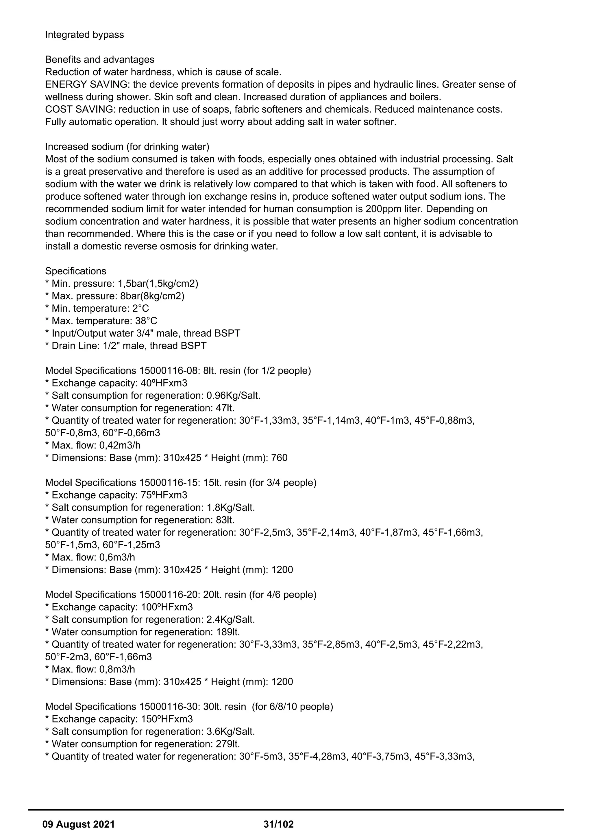 Water softeners catalog | PDF