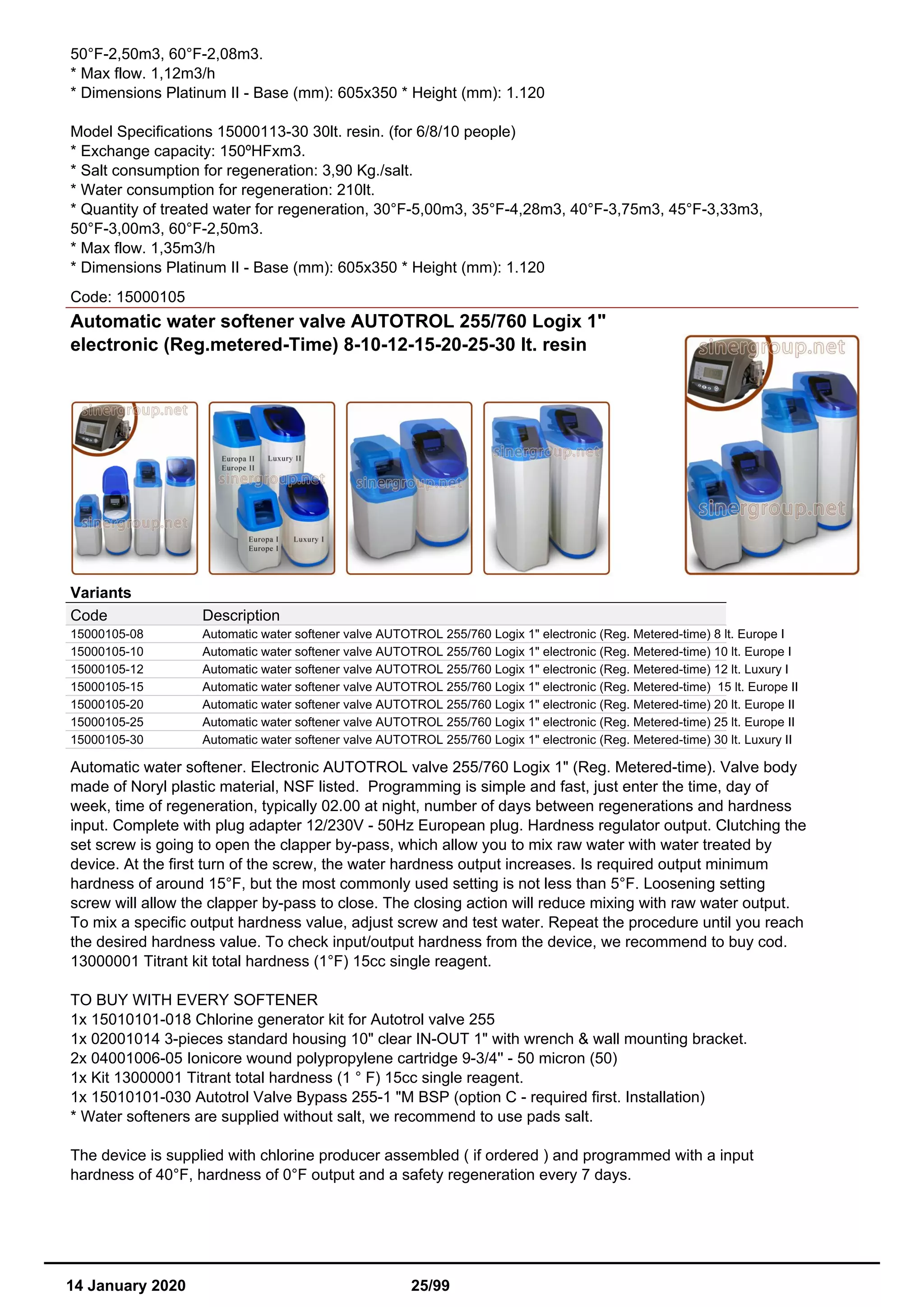 Water softeners catalog | PDF