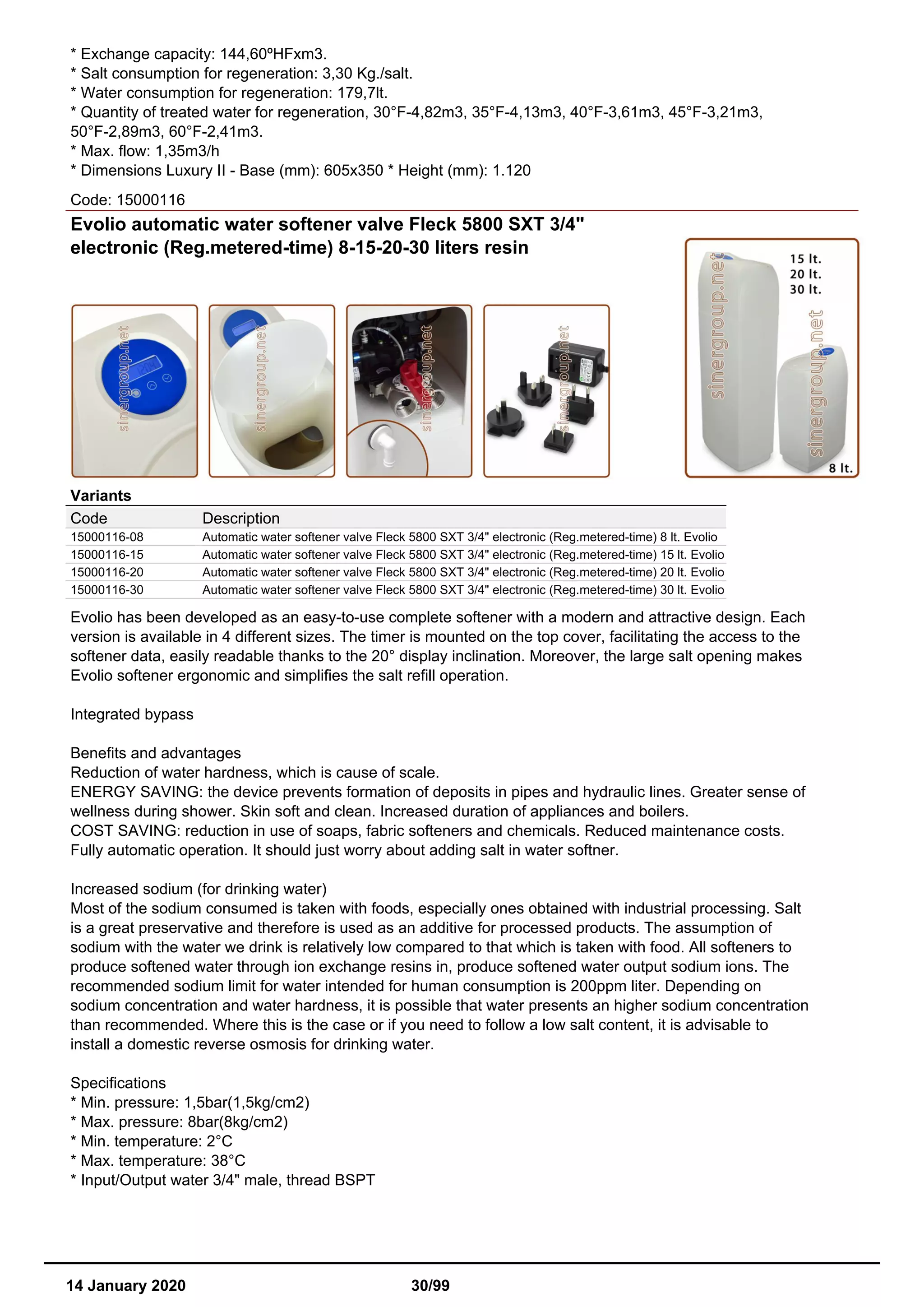 Water softeners catalog | PDF