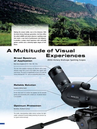 Catalog ZEISS Victory DiaScope | Optics Trade | 2010 | PDF