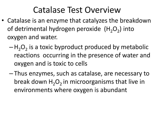 catalase test presented by dr mohan singh dhakad | PPTX