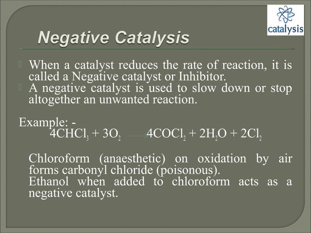 Catalysis | PPT | Chemistry | Science