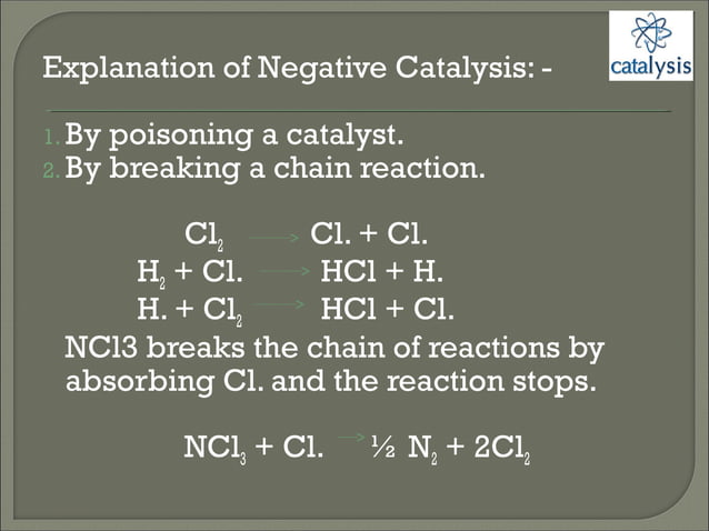 Catalysis | PPT | Chemistry | Science