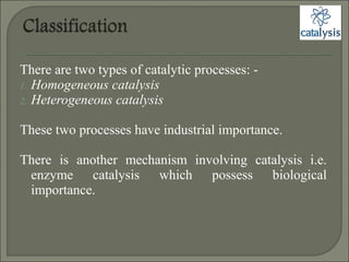 Catalysis | PPT | Chemistry | Science