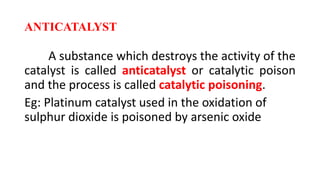 Catalysis | PPTX | Chemistry | Science