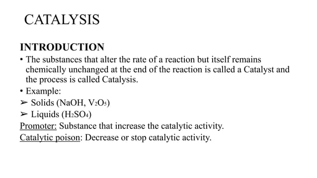 Catalysis.pptx | Chemistry | Science