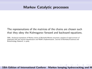 Markov hydrocracking and Markov cathalitic hydrocracking revisited | PDF | Chemistry | Science