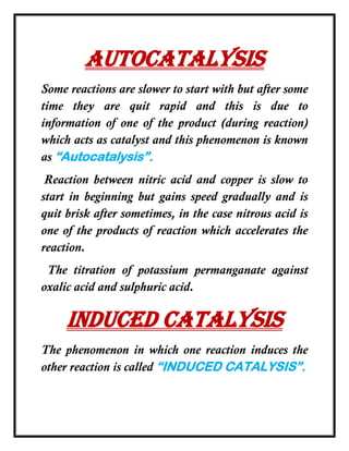 Catalysis Project Report | PDF
