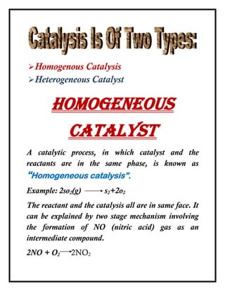 Catalysis Project Report | PDF